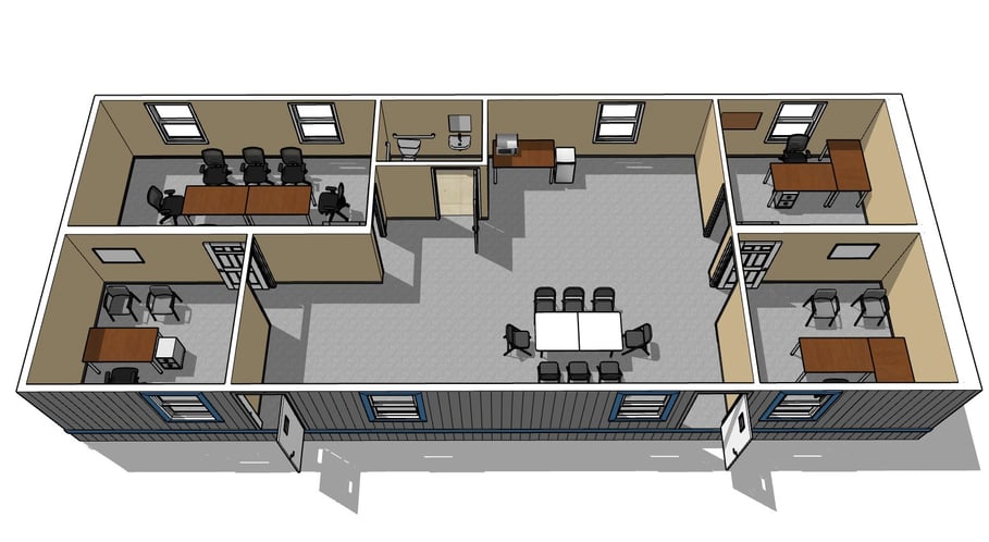 Floor Plans for Custom Mobile Office Buildings | Wilmot