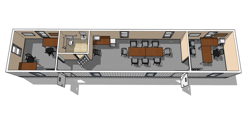 Floor Plans for Custom Mobile Office Buildings | Wilmot