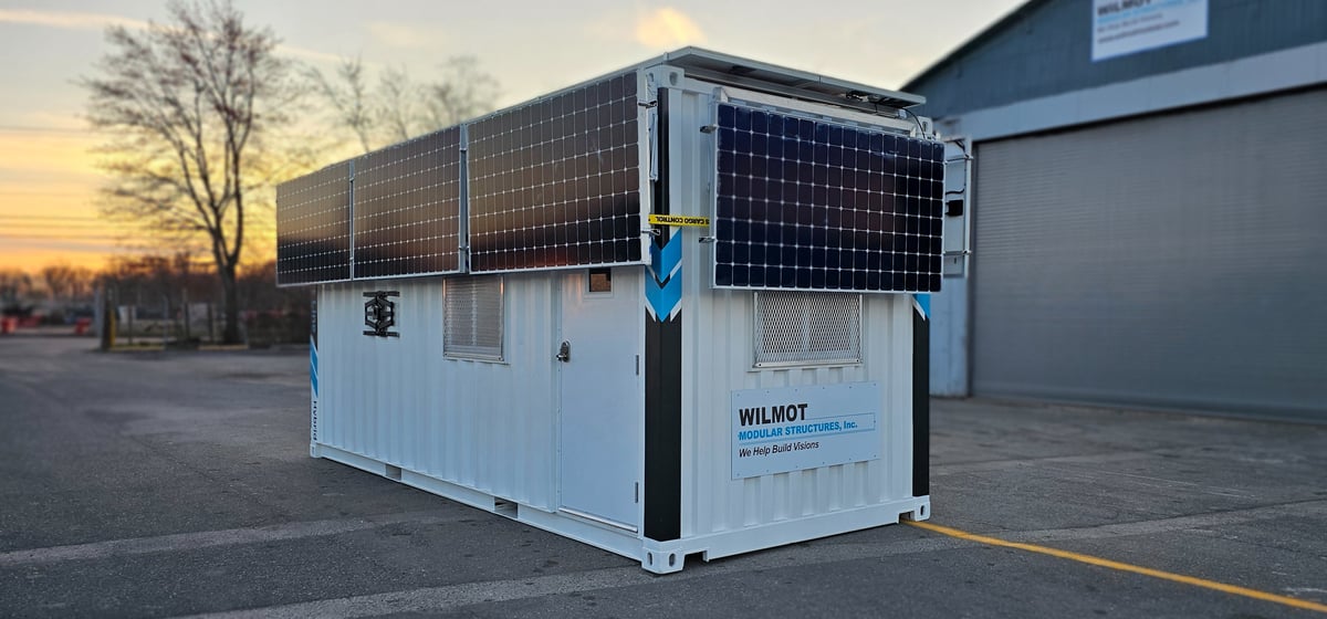 Solar Powered Shipping Containers for Storage & Mobile Workspace